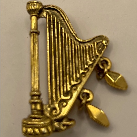 Source Unknown | Jewelry | Harp Pin Can Fit In A Square Inch | Poshmark